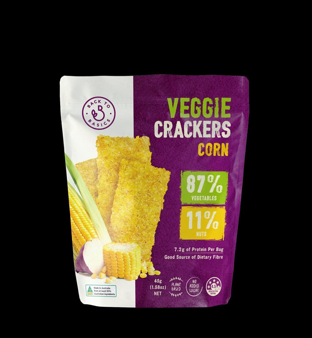 Back To Basic - Cracker - Veggie Cracker - Corn 12 x 45g – Ding Oh Dong