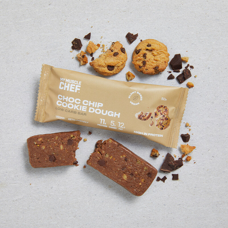 My Muscle Chef - Low Carb Bars - Chocolate Chip Cookie Dough 12 x 50g ...