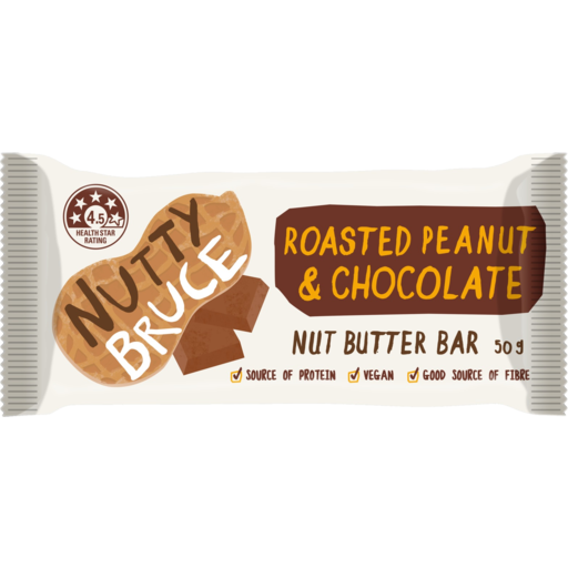 Nutty Bruce - Nut Butter Bar, Roasted Peanut & Chocolate 20 x 50g ...