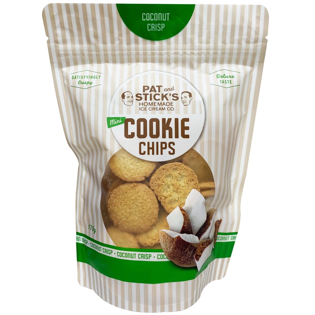 Pat and Stick - Cookie Chips Coconut Crisp 8 x 170g – Ding Oh Dong