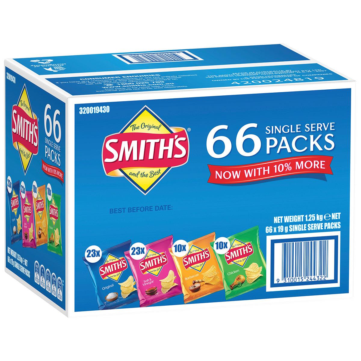 Smiths - Variety Favourites - Single Serve - 66 x 19g – Ding Oh Dong