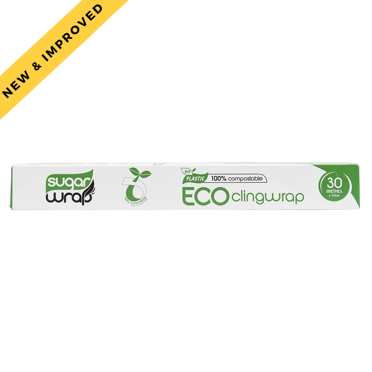 Sugar Wrap - Ecofriendly Plastic - 100% Compostable Eco Clingwrap 20 x ...