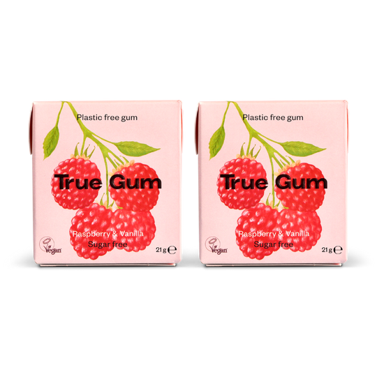 True Gum - Gum - Raspberry & Vanilla 24 x 21g – Ding Oh Dong